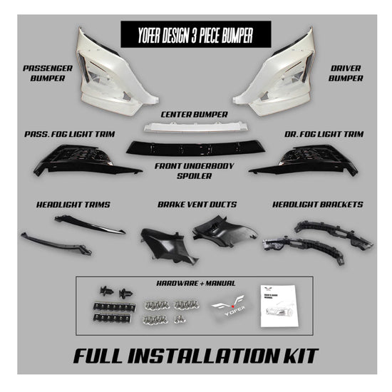 YOFER DESIGN 3 Piece Front Bumper ( 2018-2020 Honda Accord ...